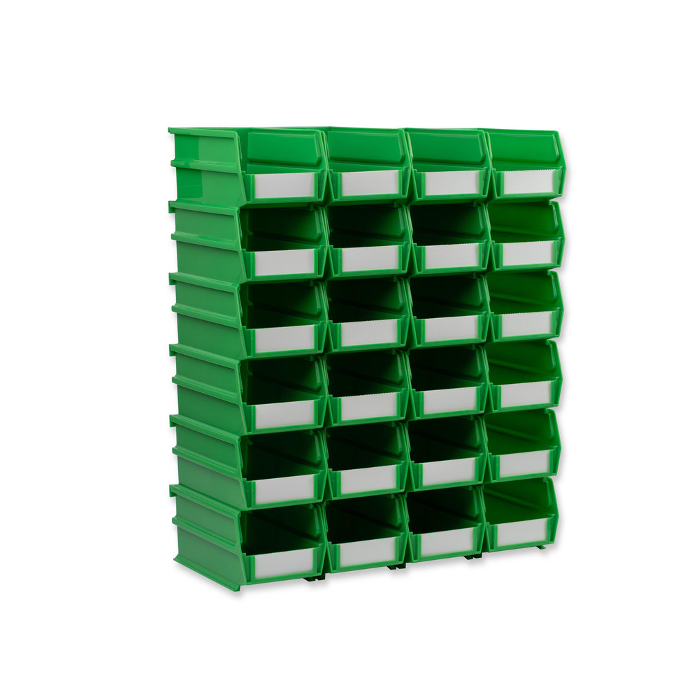 Triton Products - Plastic Hang, Stack & Nest Bin: Green, 6-3/4 x 2-13/ ...