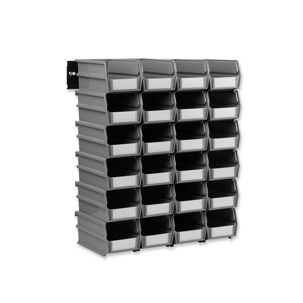 Triton Products - Plastic Hang, Stack & Nest Bin: Gray, 6-3/4 x 2-13/16 ...