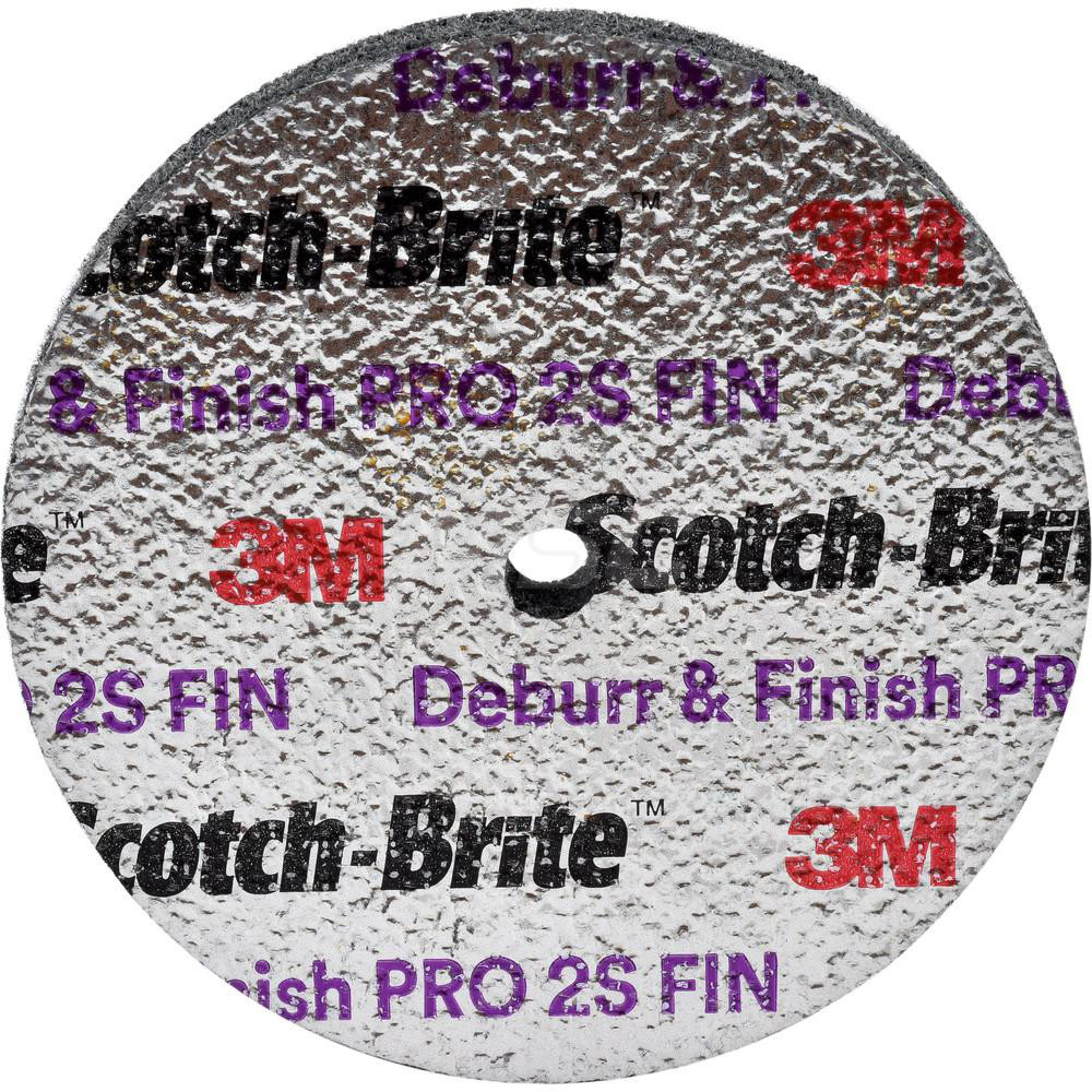 3M - Deburring Wheel: 2" Dia, 3/4" Face Width, 1/4" Hole, Density 2 ...