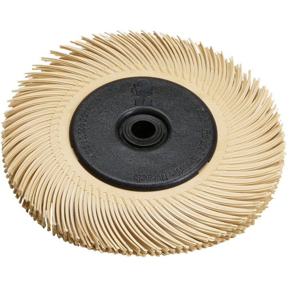3M - Radial Bristle Brush: 6" Dia, 1" Center Hole, Ceramic | MSC Direct