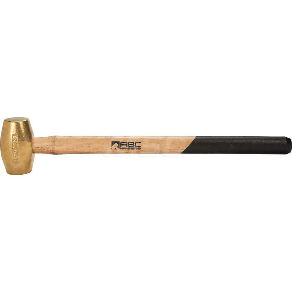 ABC Hammers - 6 lb Brass Sledge Hammer, Non-Sparking, Non-Marring, 2 ...