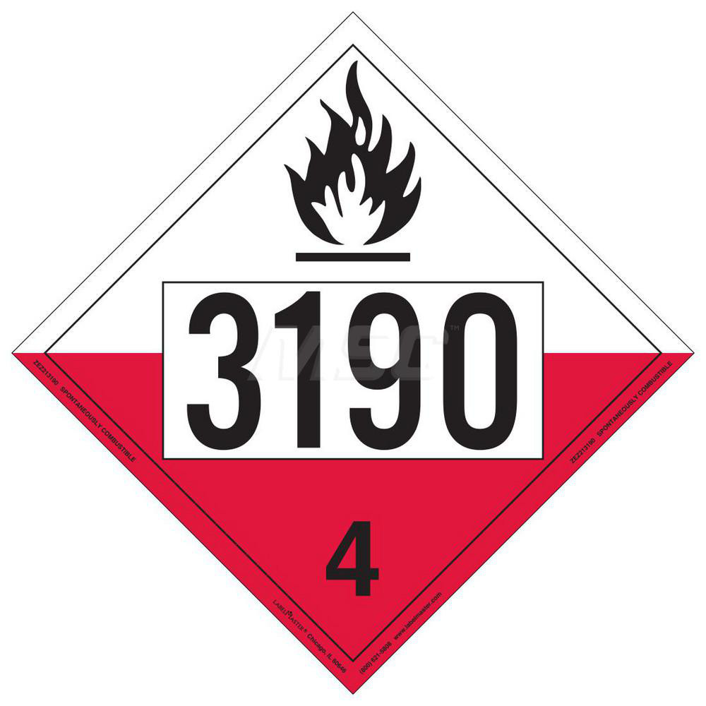 Labelmaster - 10-3/4" Wide x 10-3/4" High, Vinyl Placard | MSC Direct