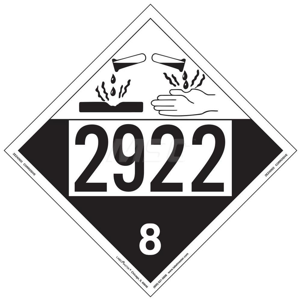 Labelmaster - 10-3/4" Wide x 10-3/4" High, Vinyl Placard | MSC Direct