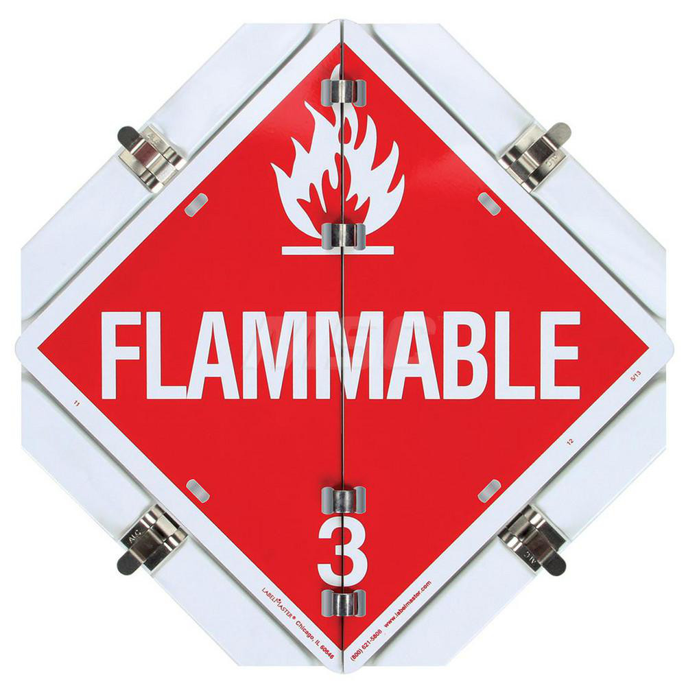 Labelmaster - Aluminum Standard DOT Flip Placard | MSC Direct
