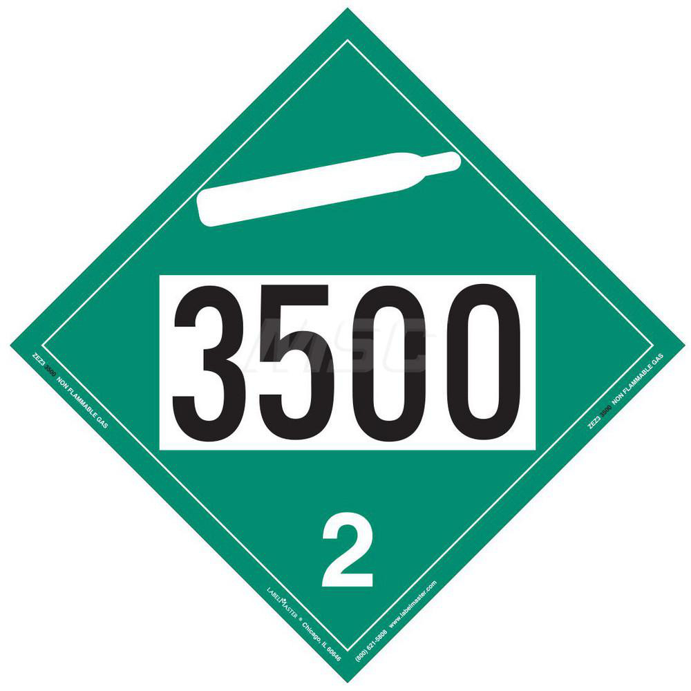 Labelmaster - 10-3/4" Wide x 10-3/4" High, Vinyl Placard | MSC Direct