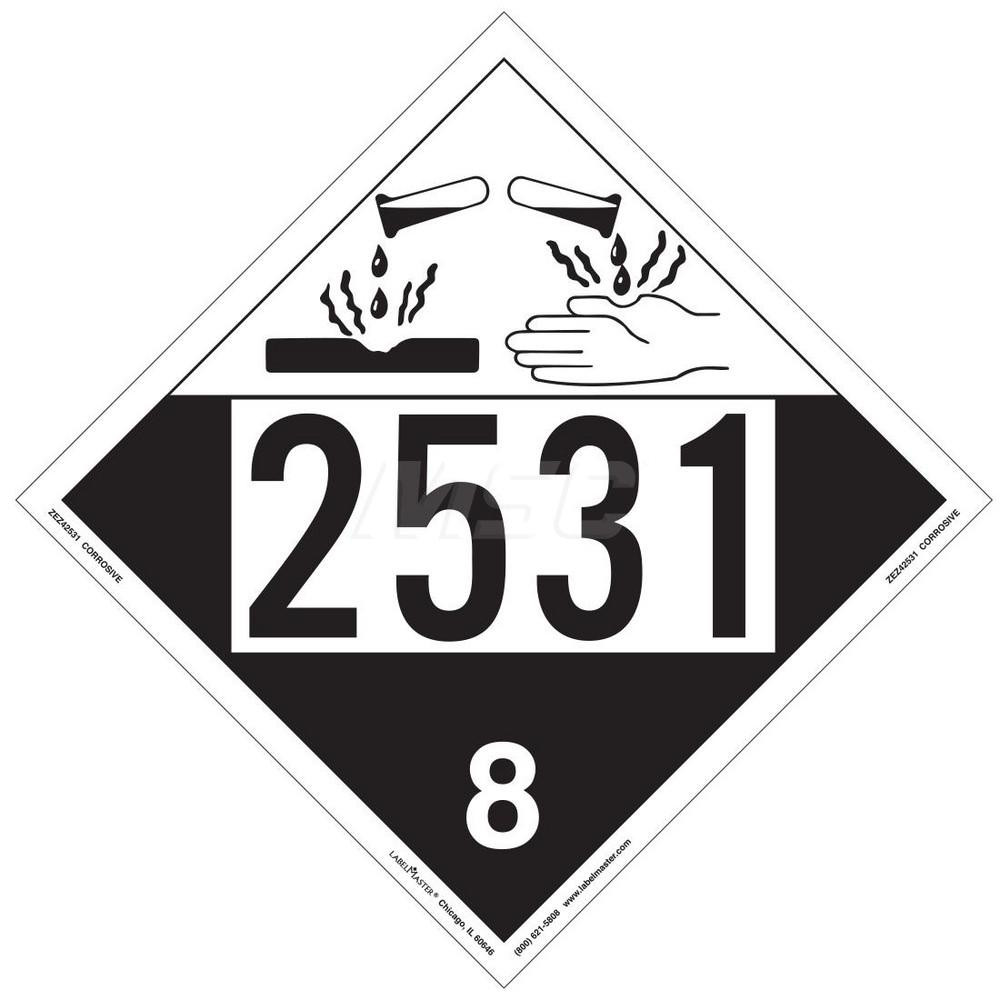 Labelmaster - 10-3/4" Wide x 10-3/4" High, Vinyl Placard | MSC Direct