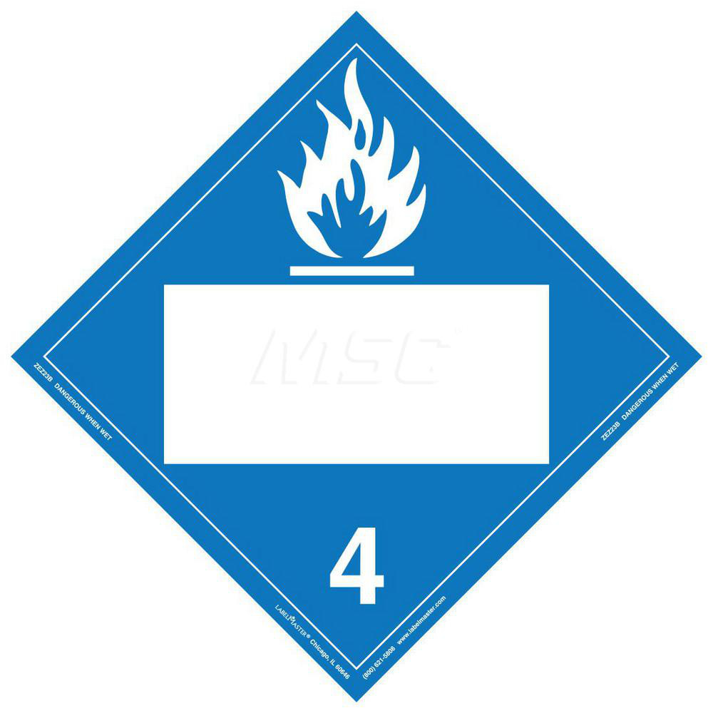 Labelmaster - 10-3/4" Wide x 10-3/4" High, Vinyl Placard | MSC Direct