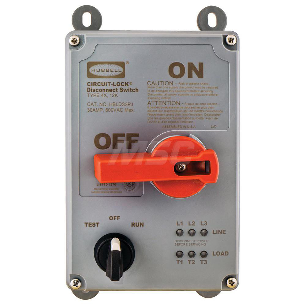 Hubbell Wiring Device-Kellems - Cam & Disconnect Switch: Enclosed, 30 ...