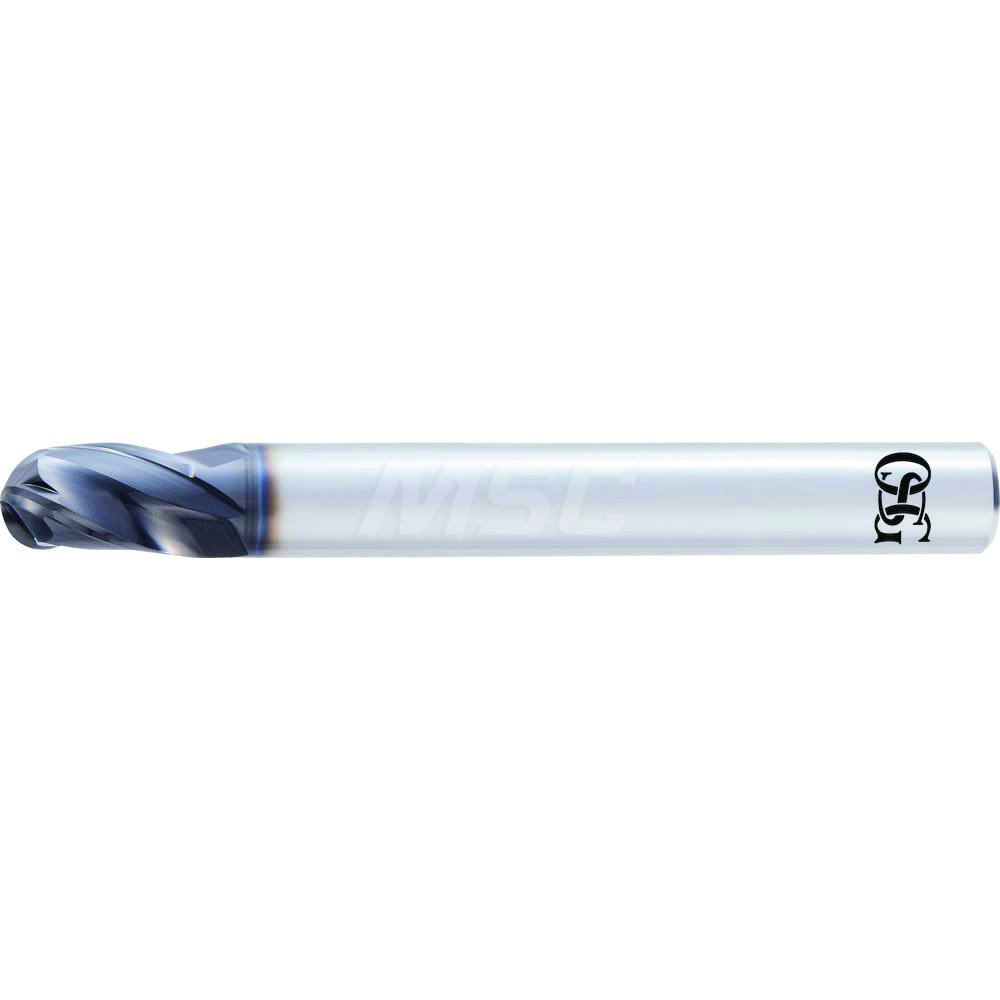OSG - Ball End Mill: 12.00 mm Dia, 18.00 mm LOC, 3 Flute, Solid Carbide ...