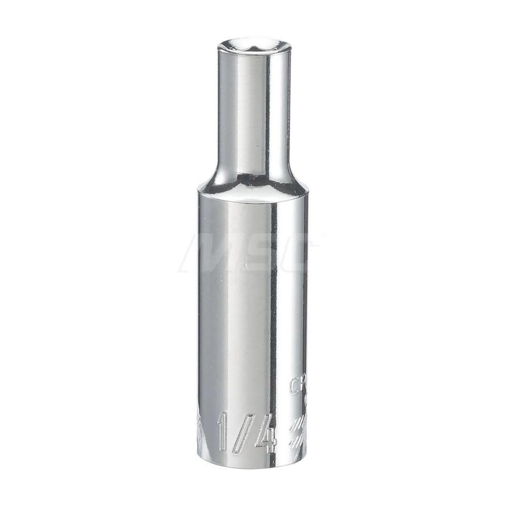 Craftsman - Deep Hand Socket: 3/8" Drive, 1/4" Socket, 6-Point | MSC Direct