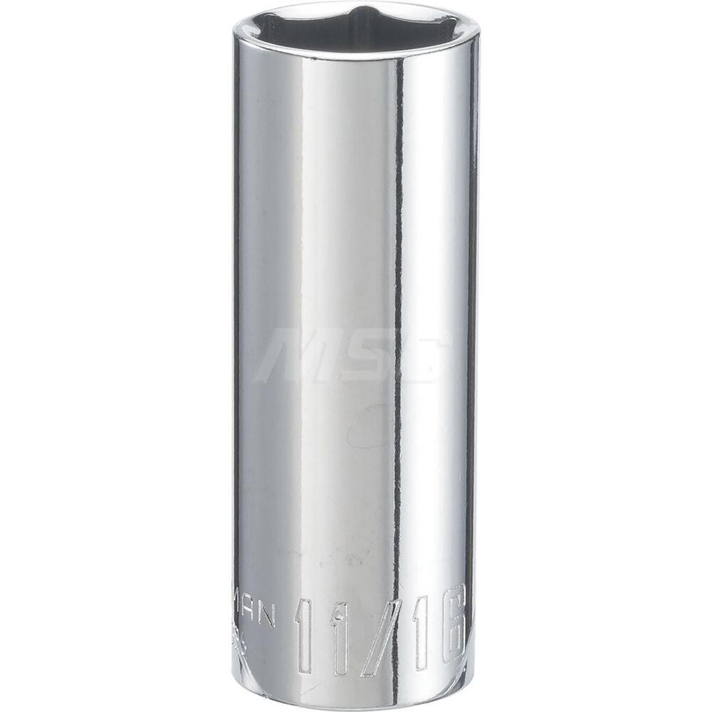 Paramount - Standard Hand Socket: 3/8" Drive, 11/16" Socket, 6-Point ...