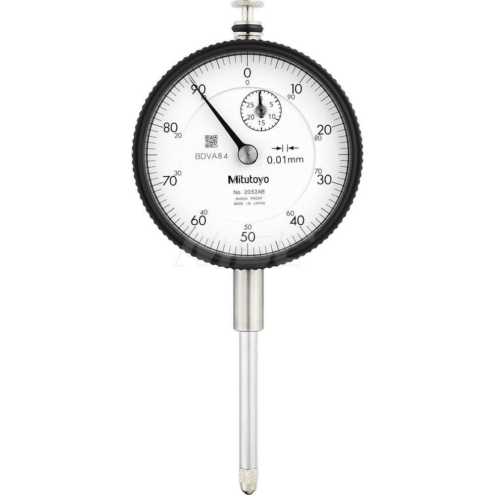 Mitutoyo - Dial Drop Indicator: 0.0000 to 0-100 Dial Reading, ±0.025 mm Accuracy 0.0100 mm Dial ...