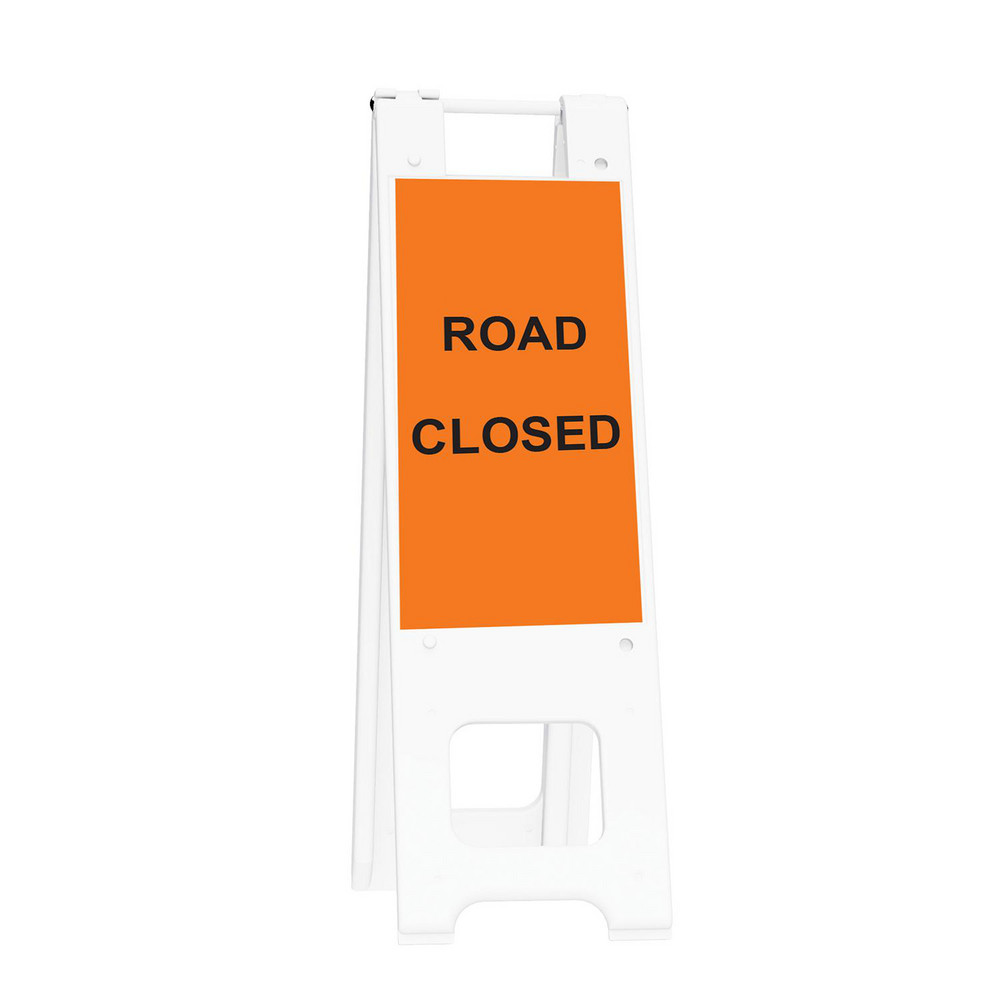 Plasticade - Pedestrian Barrier Sign Stand: Plastic, White, Use with ...