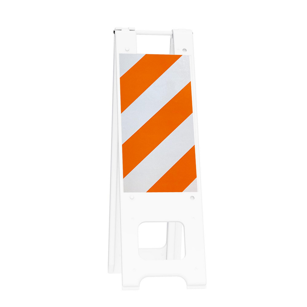 Plasticade - Pedestrian Barrier Sign Stand: Plastic, White, Use with ...