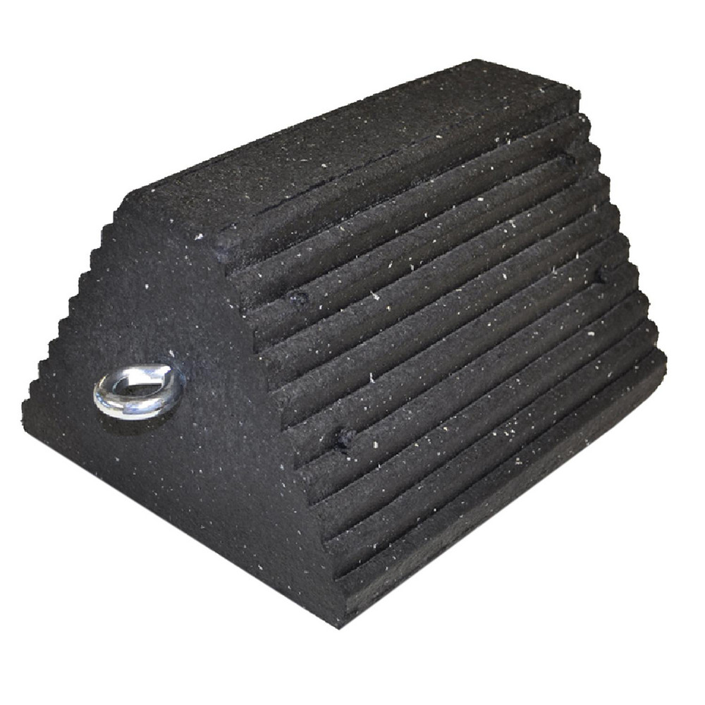 Plasticade - Recycled Rubber Wheel Chock: 10" OAW, 6" OAH | MSC Direct