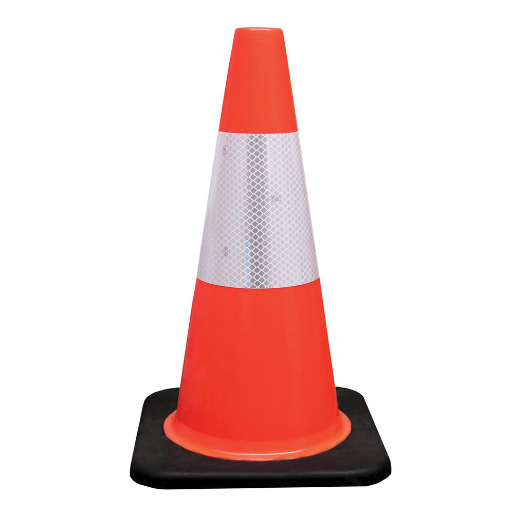 Plasticade - Traffic Cone with Base: Polyvinylchloride, 18" OAH ...