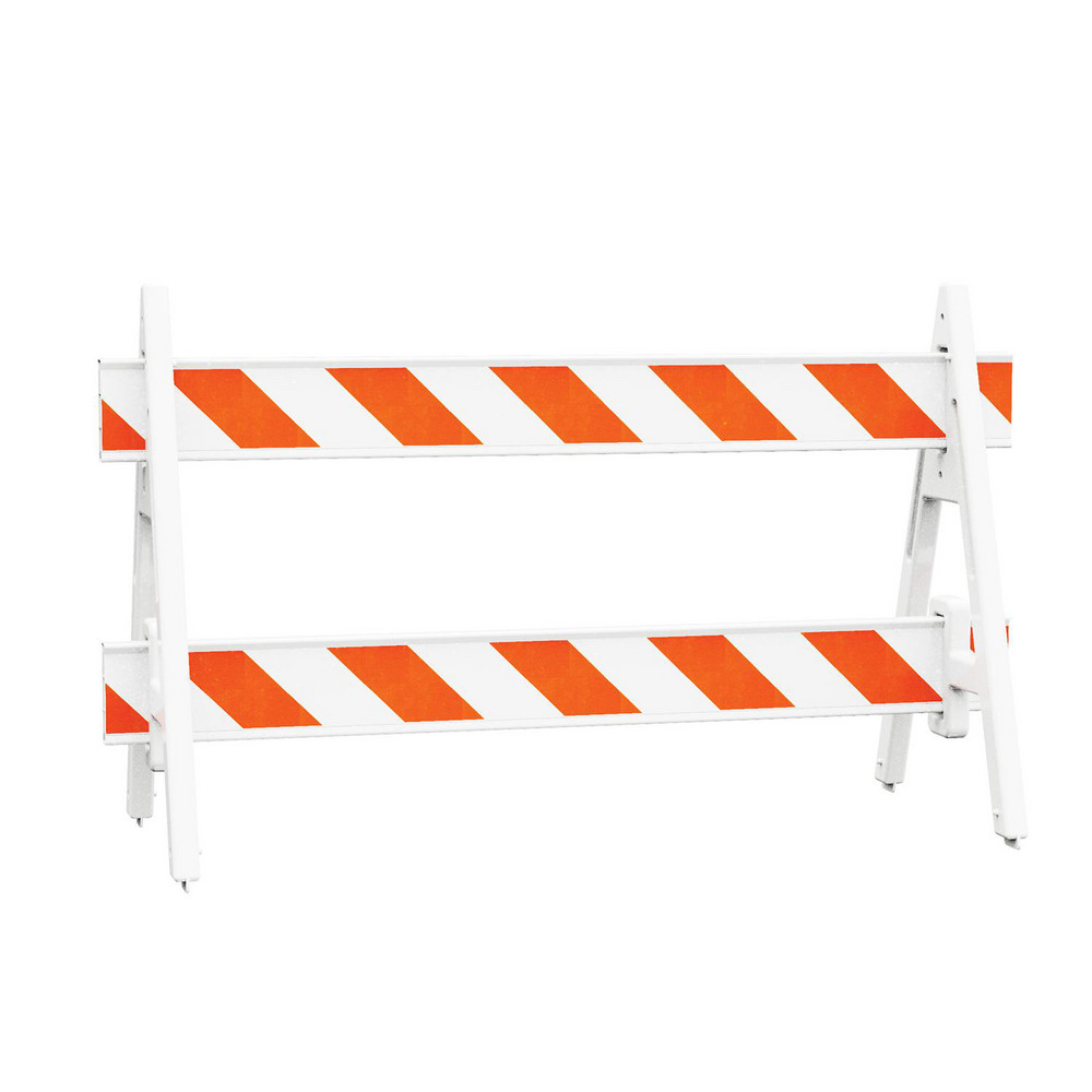 Plasticade - 4PC W/8' ENGINR STRIPE PLASTICADE BARRIER SET | MSC Direct
