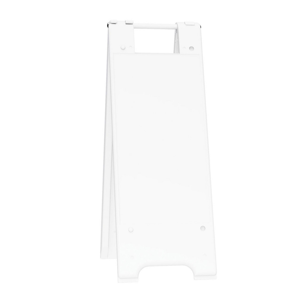 Plasticade - Pedestrian Barrier Sign Stand: Plastic, White, Use with ...