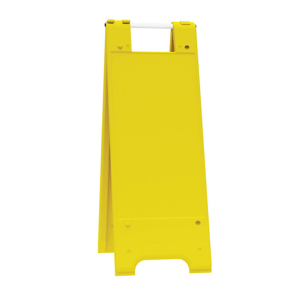 Plasticade - Pedestrian Barrier Sign Stand: Plastic, Yellow, Use with ...