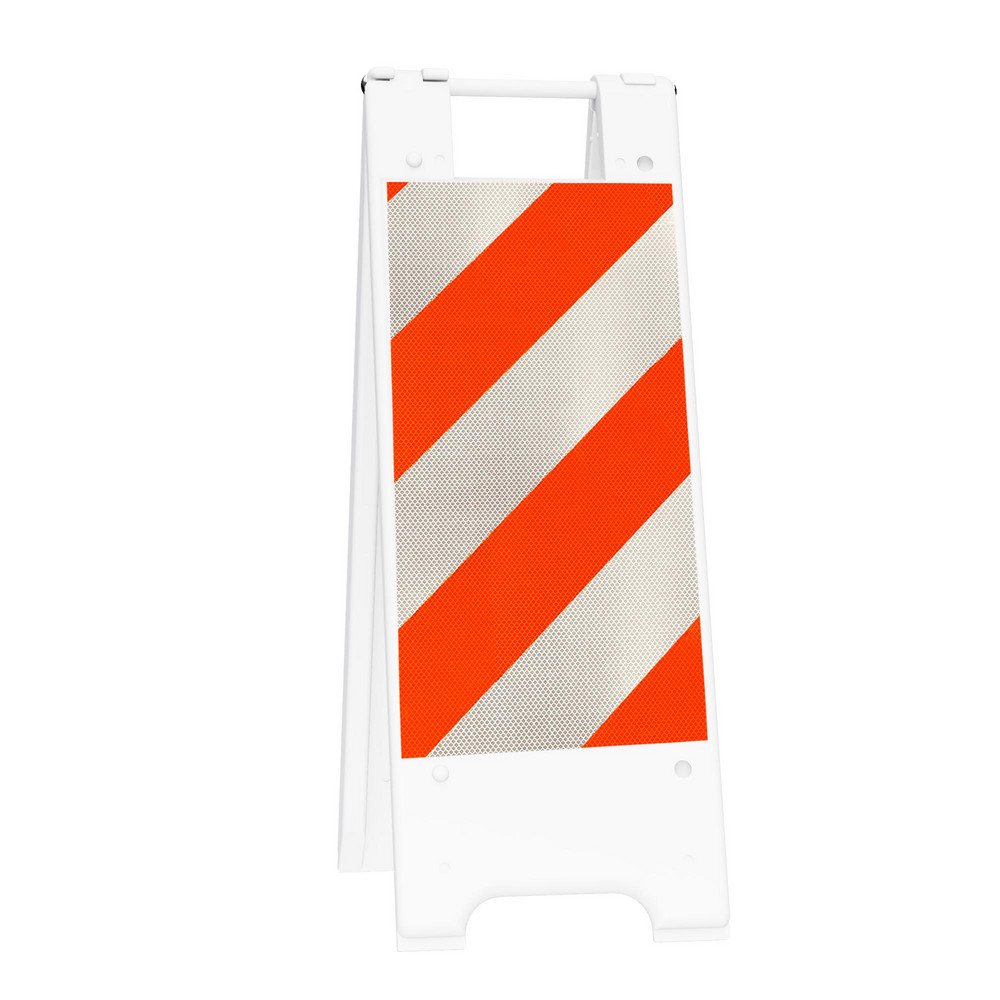 Plasticade - Pedestrian Barrier Sign Stand: Plastic, White, Use with ...
