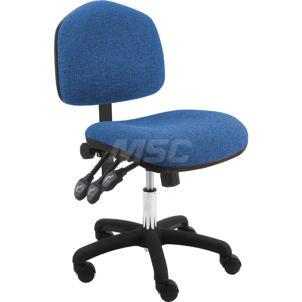 BenchPro - ESD Wide Task Chair: Fabric, Blue | MSC Direct