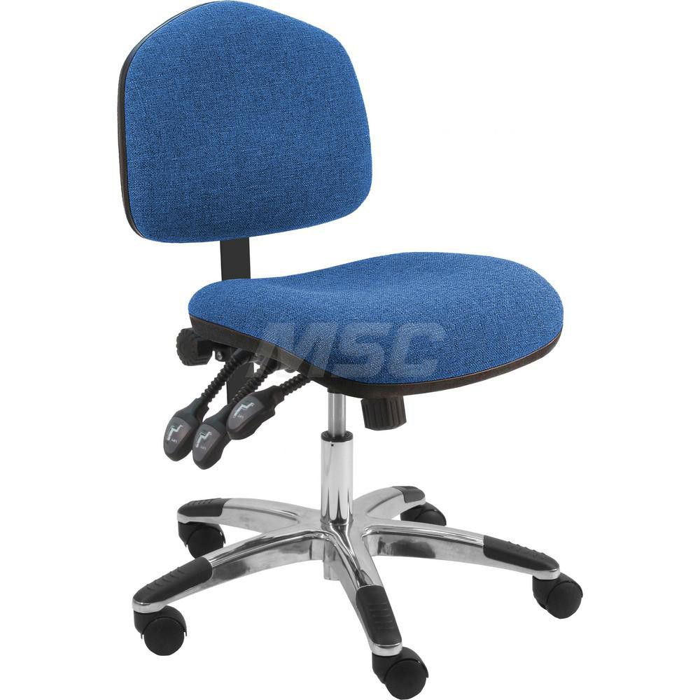 BenchPro - ESD Wide Task Chair: Fabric, Blue | MSC Direct