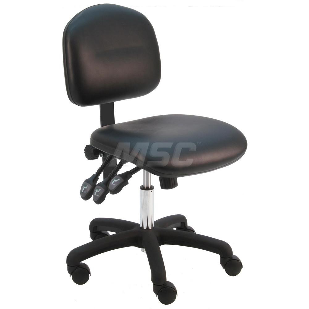 BenchPro - ESD Desk Task Chair: Vinyl, Black | MSC Direct