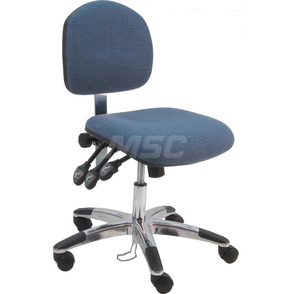 BenchPro - ESD Desk Task Chair: Fabric, Navy Blue | MSC Direct