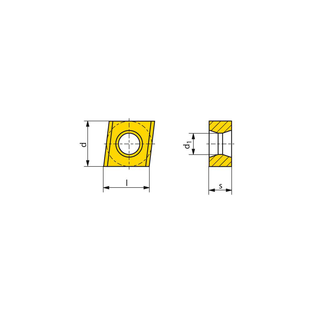 Ceratizit - Milling Inserts; Insert Size Code: 1205 ; Insert Material: Carbide ; Manufacturer's ...