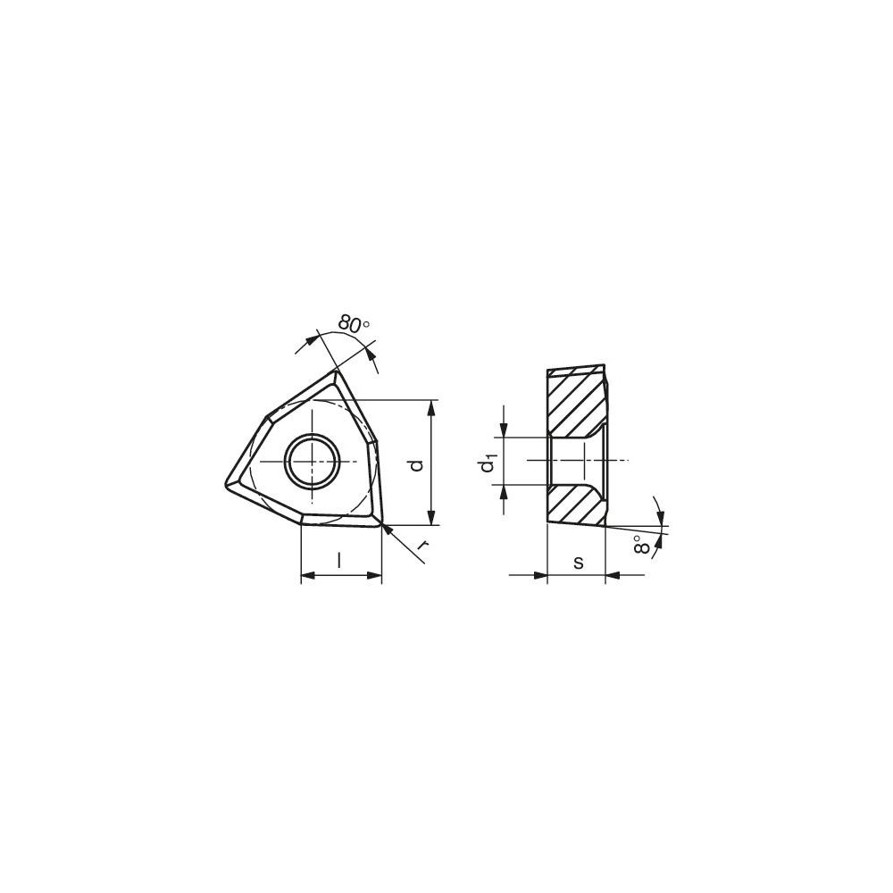 Ceratizit - Turning Inserts: Insert Style: WCGT; ISO Size Code: 1.211 ...