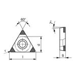 Ceratizit - Turning Inserts; Insert Style: TCGW ; Insert Size Code: 21.51 ; Insert Shape Code: T ...