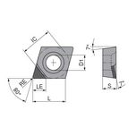 Ceratizit - Turning Inserts; Insert Style: CCGT ; Insert Size Code: 21.51 ; Insert Shape Code: C ...