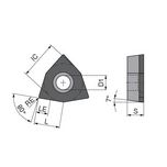 Ceratizit - Turning Inserts; Insert Style: WCGW ; Insert Size Code: 1.21.5 ; Insert Shape Code ...