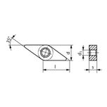 Ceratizit - Turning Inserts; Insert Style: VNGP ; Insert Size Code: 33.5 ; Insert Shape Code: V ...