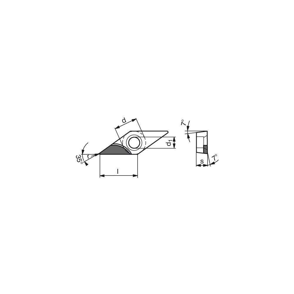 Ceratizit - Turning Insert: VCGT333FR_A7 CTDPD20, PCD | MSC Direct