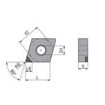 Ceratizit - Turning Inserts; Insert Style: CNGA ; Insert Size Code: 43.5 ; Insert Shape Code: C ...