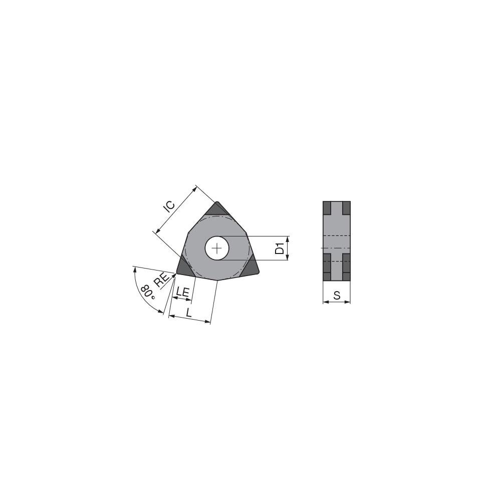 Ceratizit - Turning Inserts: Insert Style: WNGA; ANSI Size Code: 432 ...