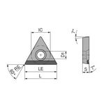 Ceratizit - Turning Inserts; Insert Style: TCGT; Insert Shape Code: T; Insert Size Code: 32.52 ...
