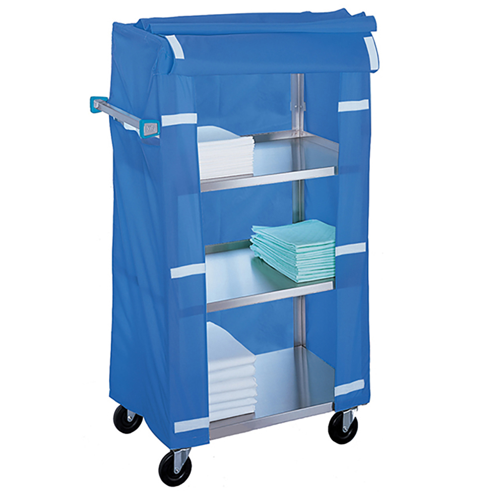 Lakeside - Linen Utility Cart: 46" Long, 27-1/2" Wide, Stainless Steel ...