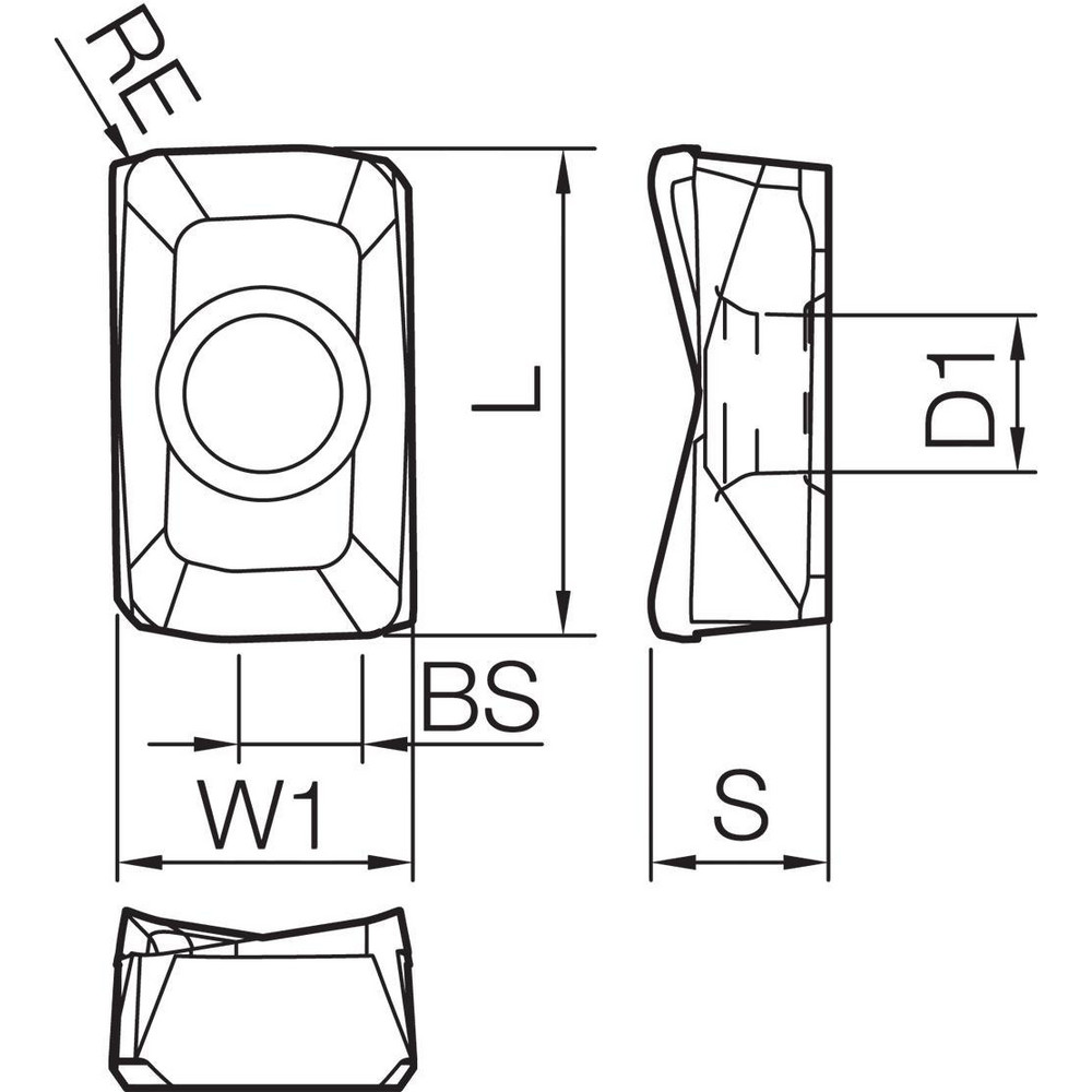 Kyocera - Milling Insert: ANSI LOGT150508FRAMPDL025, ISO LOGT150508FR ...