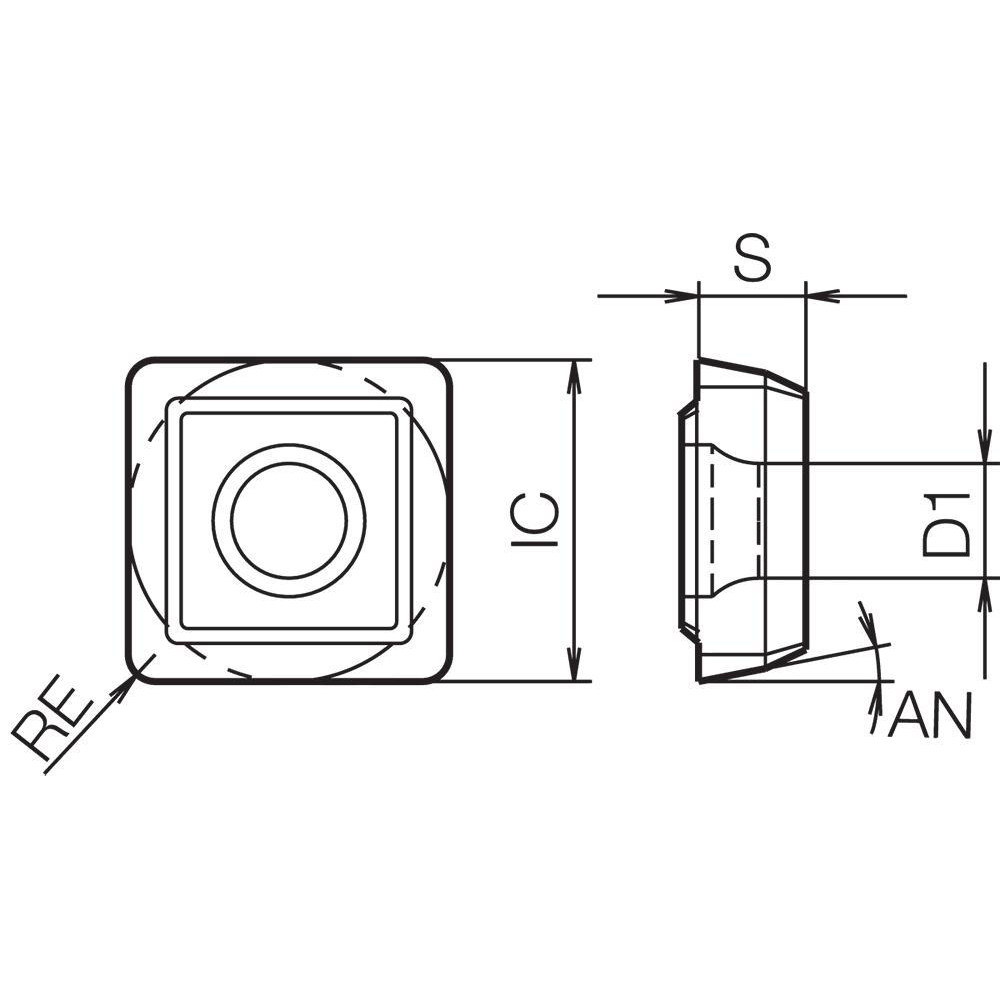 Kyocera - Milling Insert: ANSI SPMT060204EZPR1210, ISO SPMT060204E-Z ...