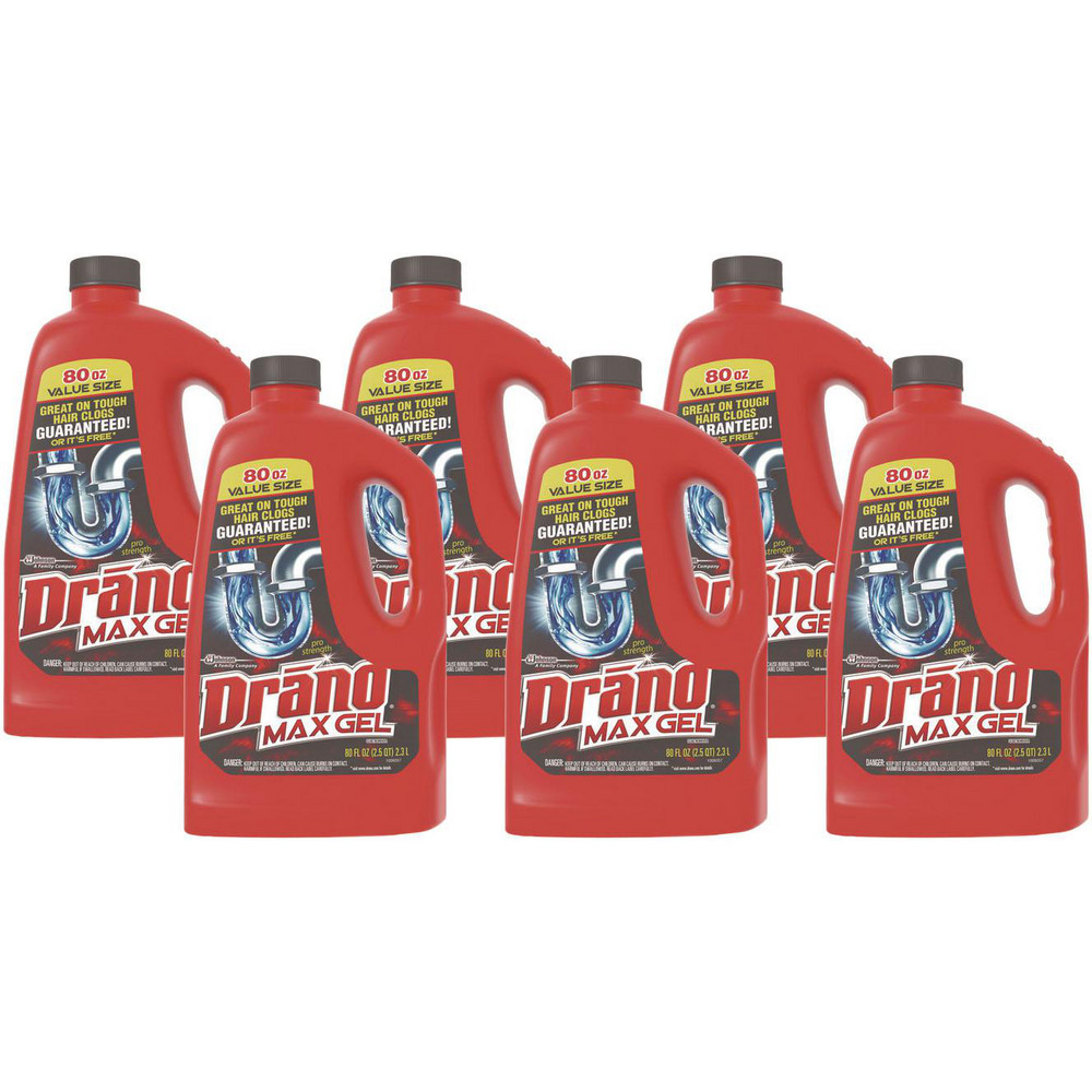 Drano - Drano Max Gel Clog Remover, 80 oz, 6/Case | MSC Direct