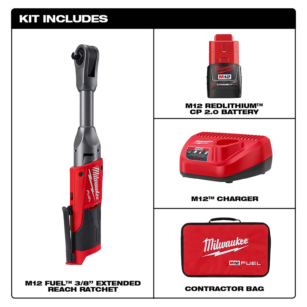 Milwaukee Tool - Cordless Impact Wrench: 12V, 3/8" Drive, 200 RPM | MSC ...