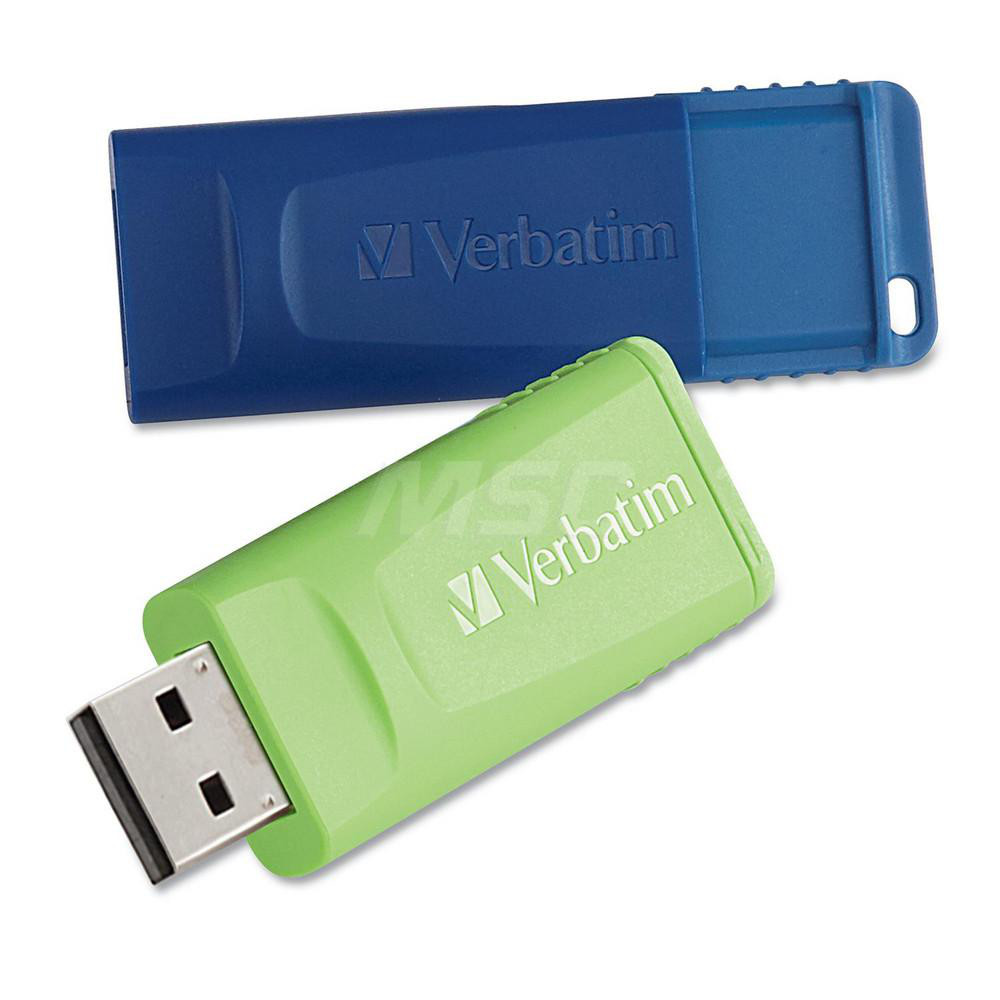 Verbatim - Office Machine Supplies: Flash Drive, Blue & Green, 2 per ...