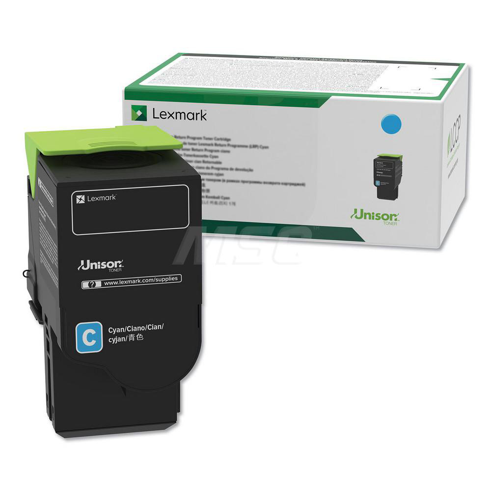 Lexmark - Office Machine Supplies: Toner Cartridge, Cyan | MSC Direct