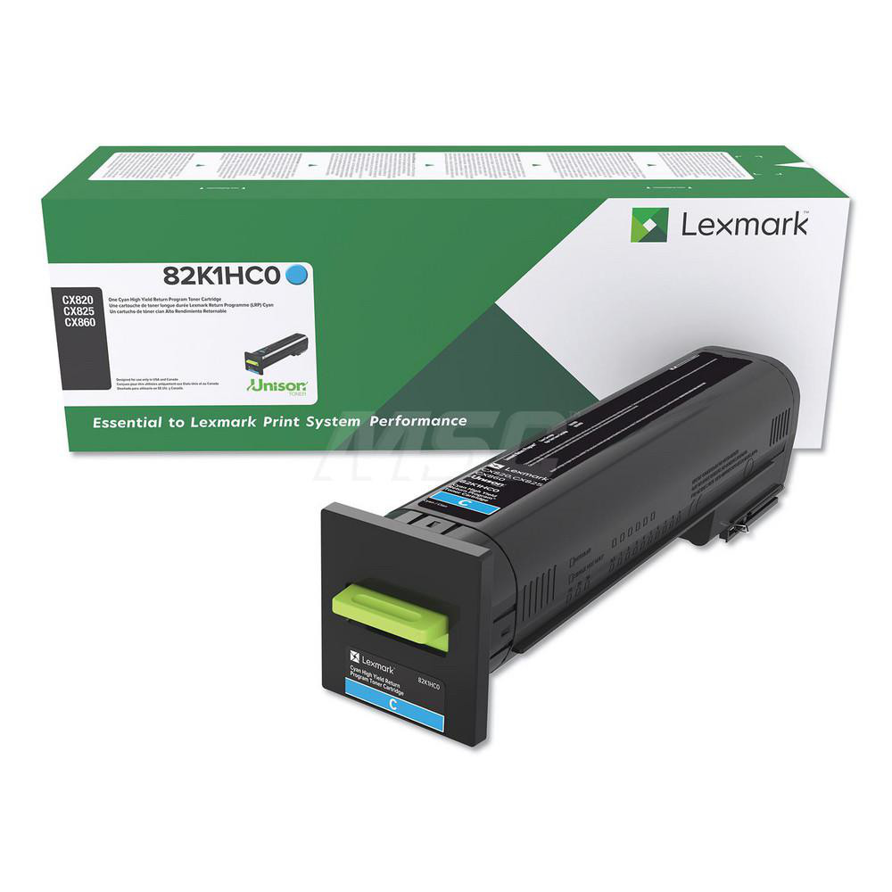 Lexmark - Office Machine Supplies: Toner Cartridge, Cyan | MSC Direct