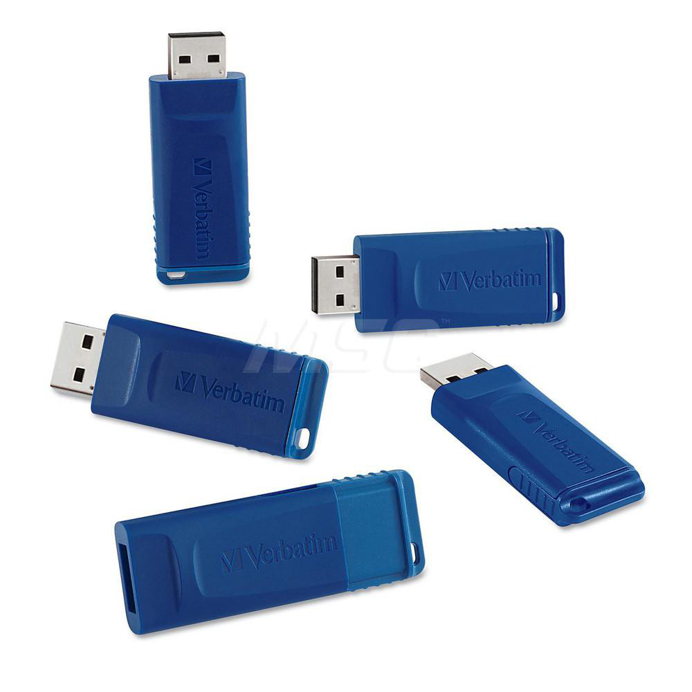 Verbatim - Office Machine Supplies: Flash Drive, Blue | MSC Direct