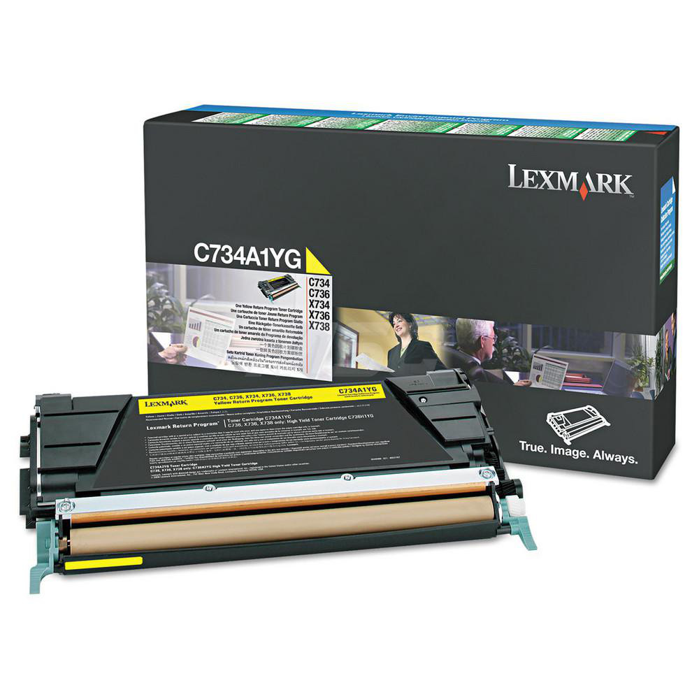 Lexmark - Office Machine Supplies: Toner Cartridge, Yellow | MSC Direct