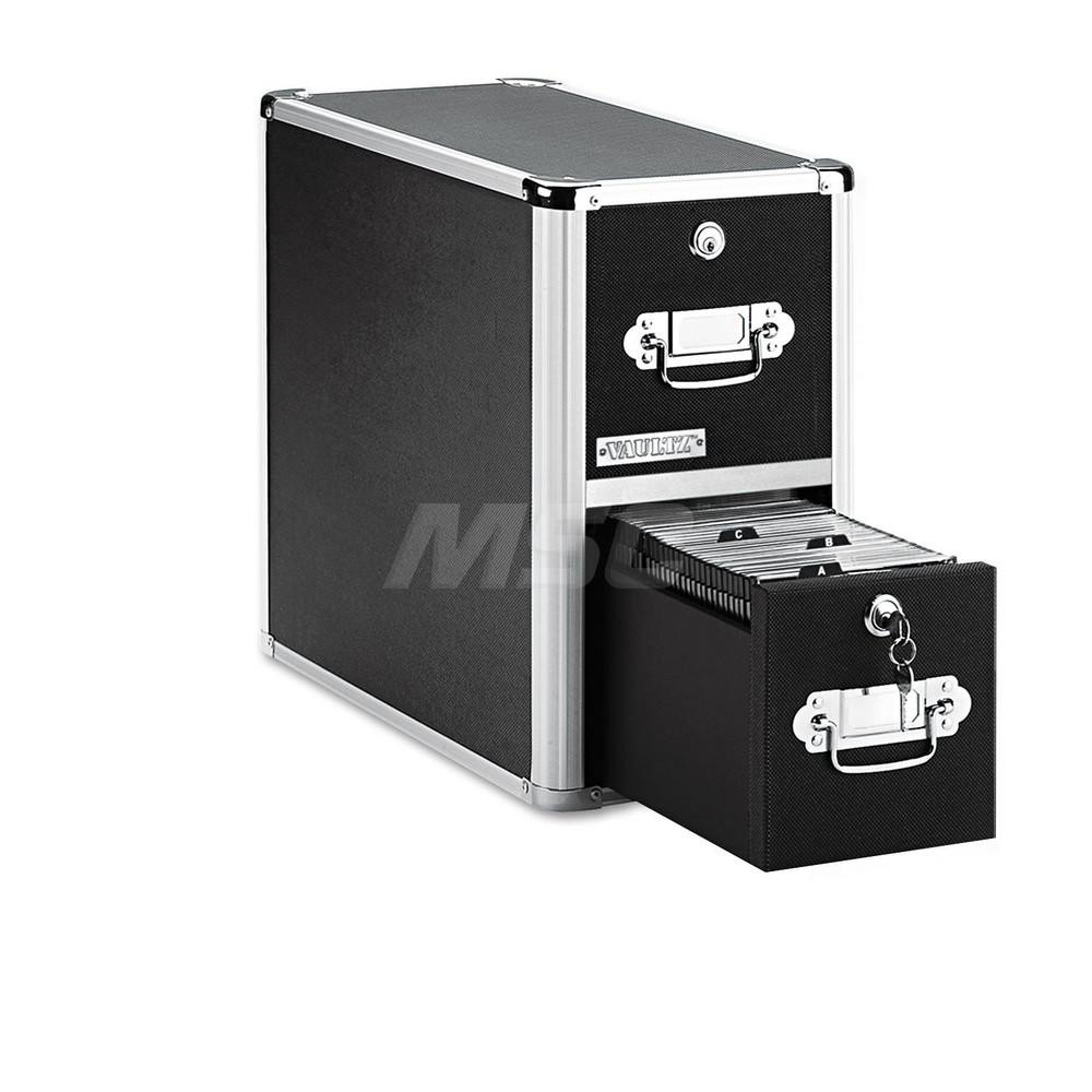 Vaultz - Office Machine Supplies: CD File Cabinet, Black, 1 per Pack ...