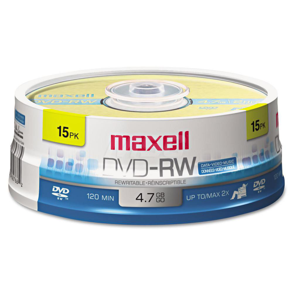 Maxell - Office Machine Supplies: DVD+RW Disc, Gold, 15 per Pack | MSC ...